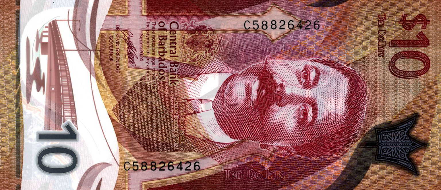 Barbados new sig/date (2024) 10-dollar polymer note (B241b) confirmed ...