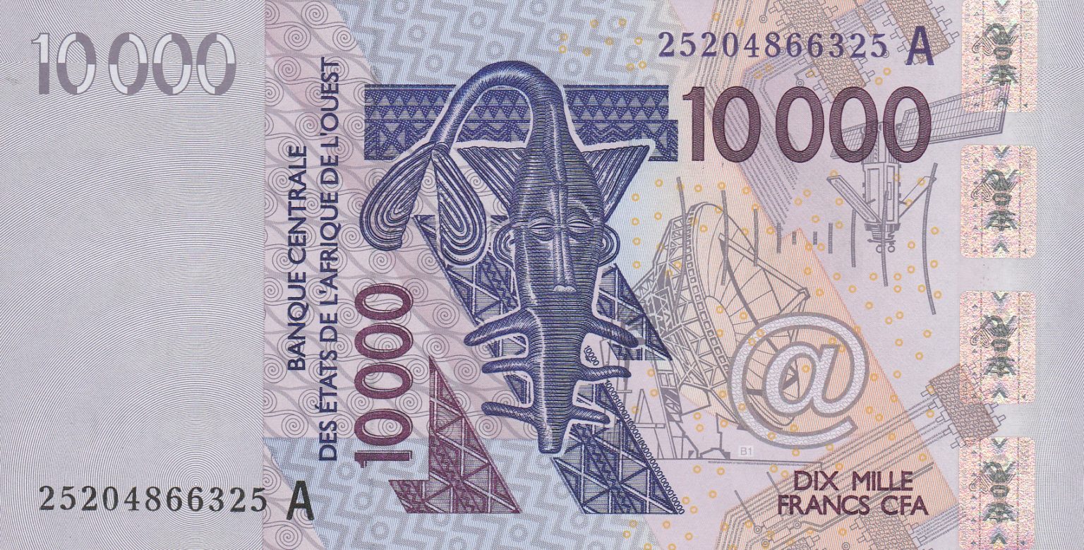 West African States (Ivory Coast) new date (2025) 10,000-franc note ...