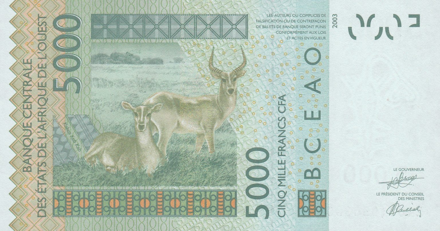 West African States (Niger) new sig/date (2024) 5,000-franc note ...
