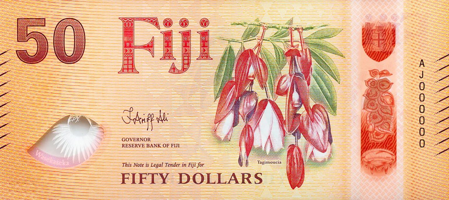 Fiji new polymer 50-dollar note (B537a) reported for introduction 02.01 ...