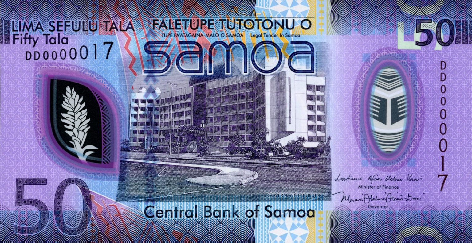 Samoa new 50-tala polymer note (B130a) confirmed – BanknoteNews