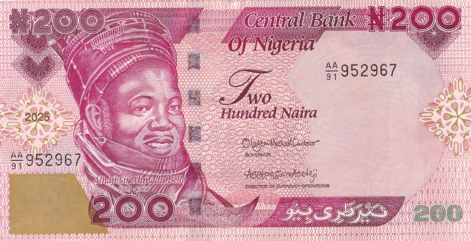 Nigeria new sig/date (2025) 200-naira note (B244g) confirmed – BanknoteNews
