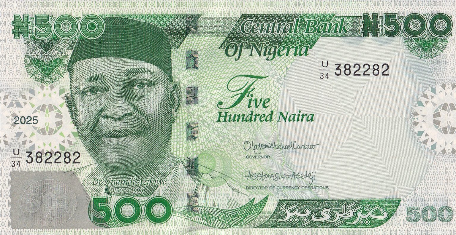 Nigeria new sig/date (2025) 500-naira note (B245g) confirmed – BanknoteNews